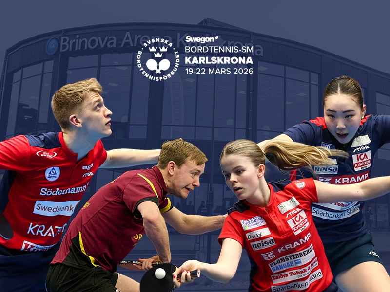 Snart är det dags för SWEGON Bordtennis‑SM 2026